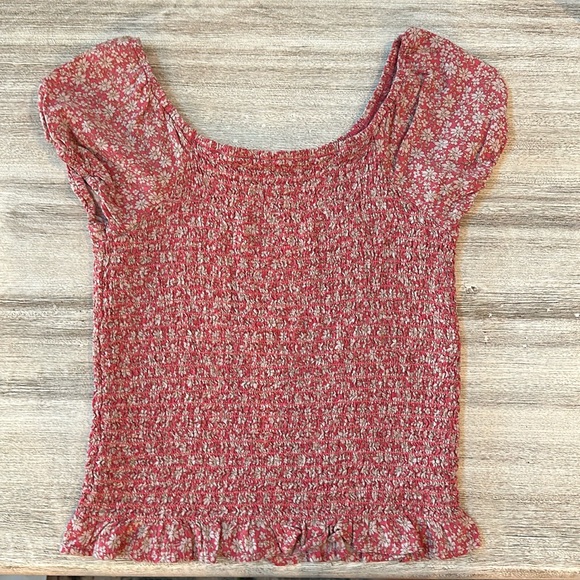 art class | Shirts & Tops | Art Class Pink And White Floral Cropped ...